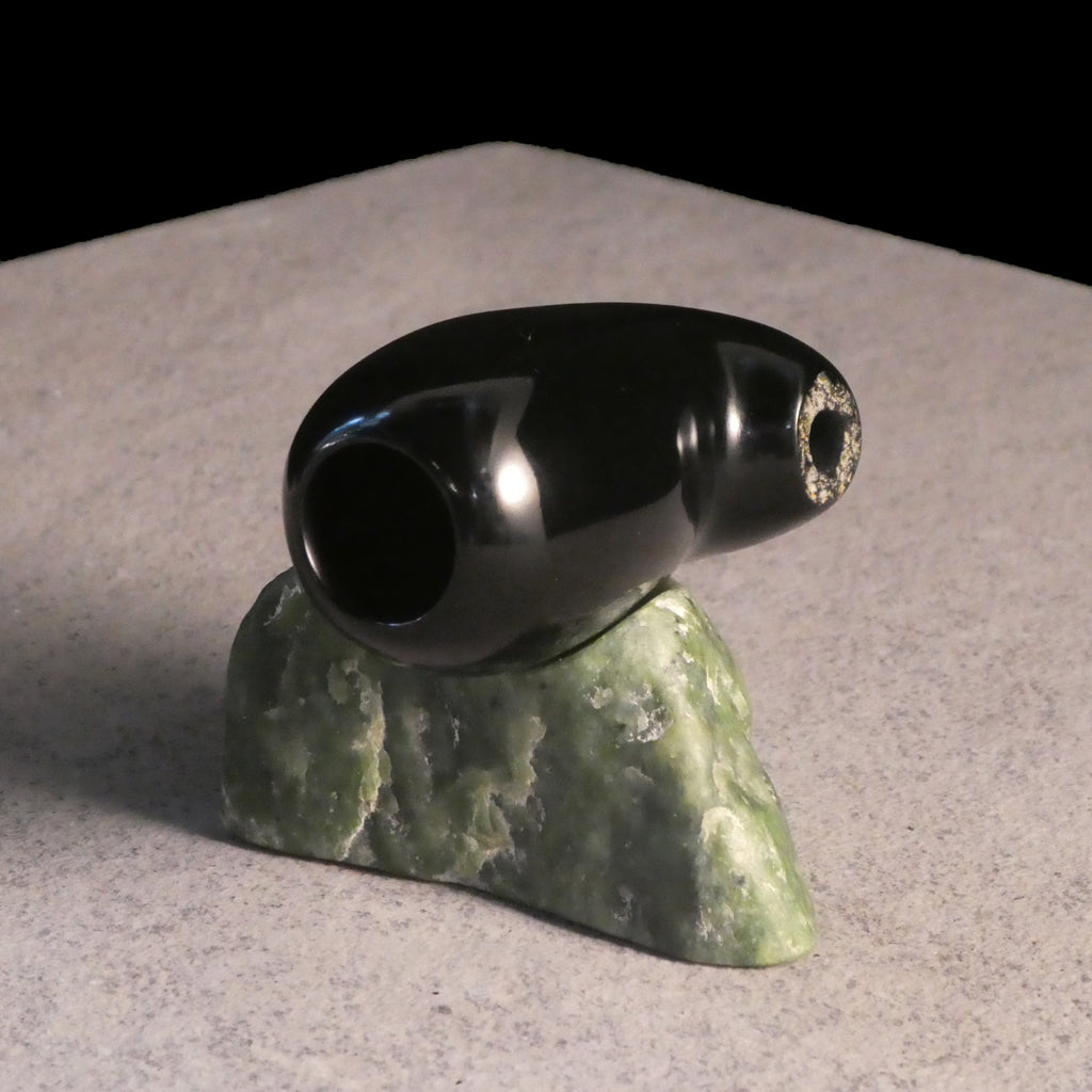 Jade Seed Pod Koauau, Flute - by Nick Balme – The Bone Art Place