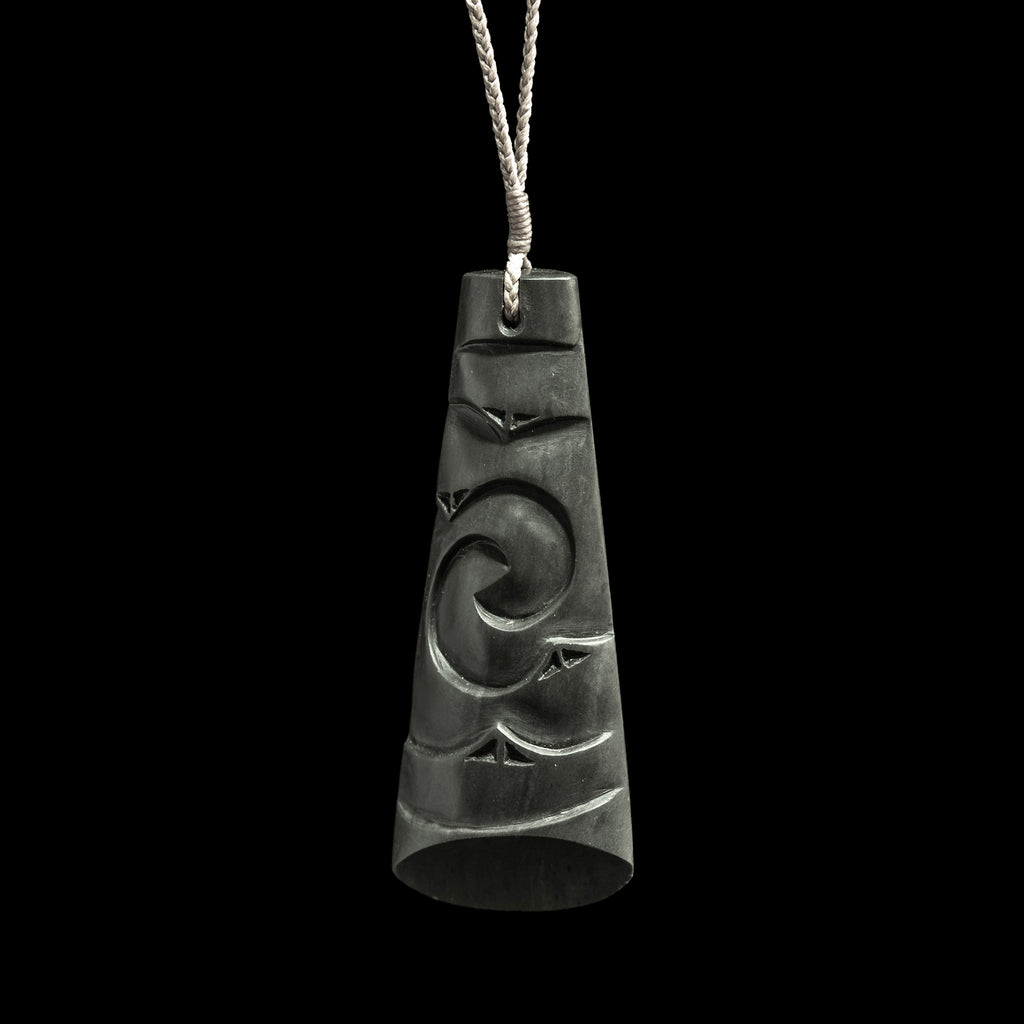 Onewa Toki Pendant, hand-crafted by Alex Sands – The Bone Art Place