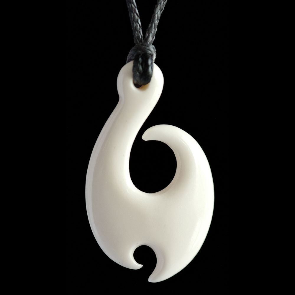 New Zealand Maori Style Small Hei Matau Bone Pendant, handcrafted – The ...