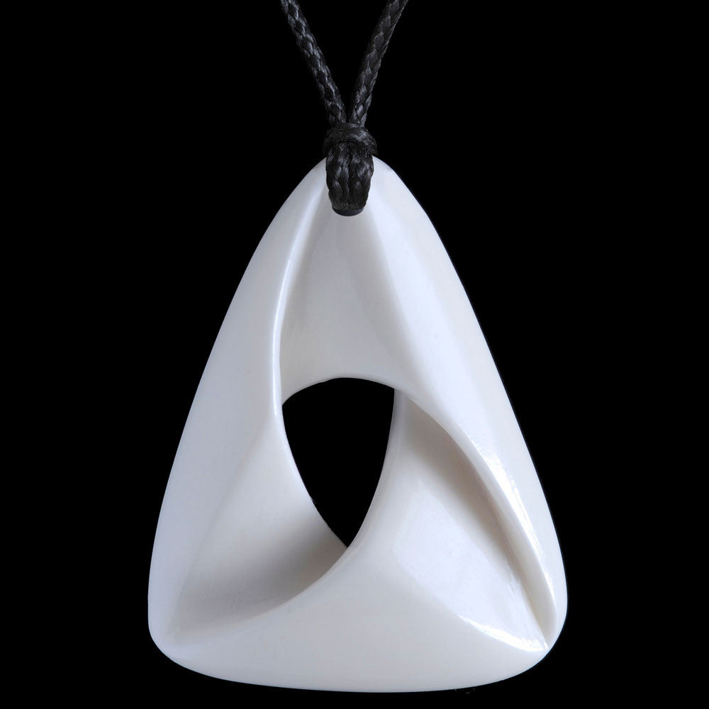 Carved Bone Mobius Ribbon Necklace – The Bone Art Place