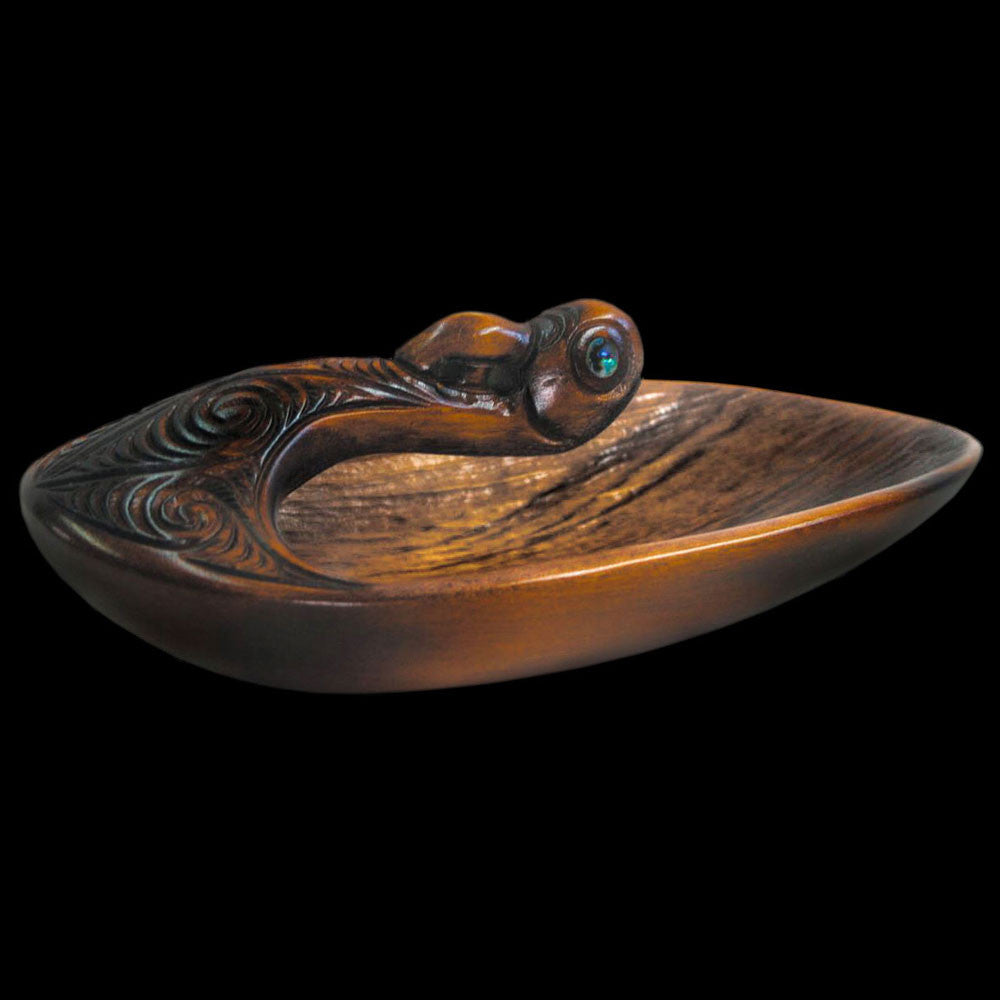 Carved Wooden Maori Canoe Bailer – The Bone Art Place