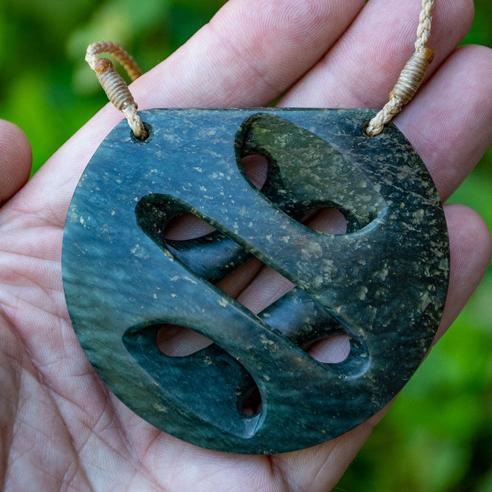 New Zealand Onewa Stone Crossover Twist Pendant by Alex Sands – The ...