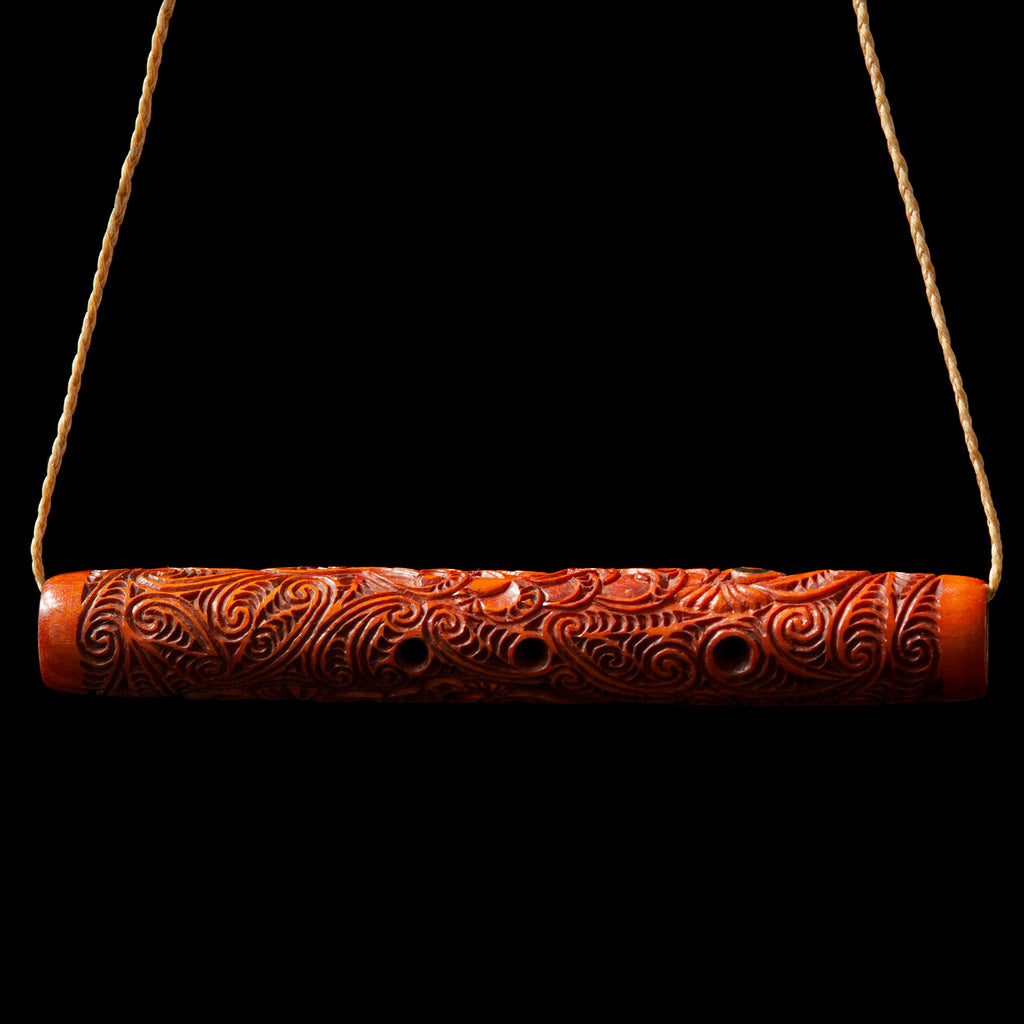 Maori Koauau Flute carved in Bone by Yuri Terenyi – The Bone Art Place