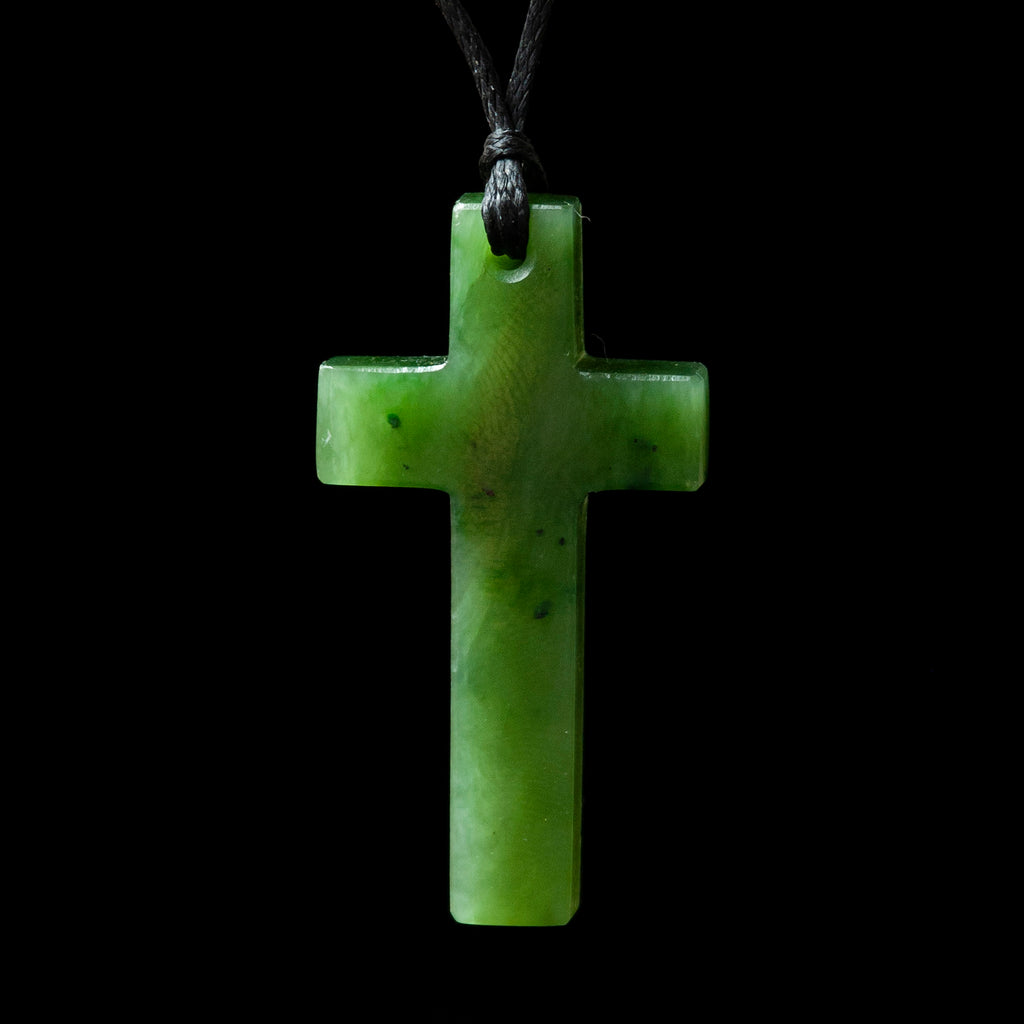 New Zealand Jade Cross Pendant – The Bone Art Place