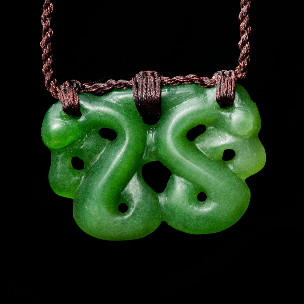 Pounamu Double Manaia, New Zealand Jade, Handcrafted Pounamu Carving ...